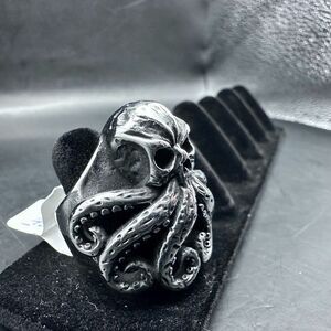 Unbranded | Accessories | Skull Octopus Mens Ring Size 8 Large Black ...